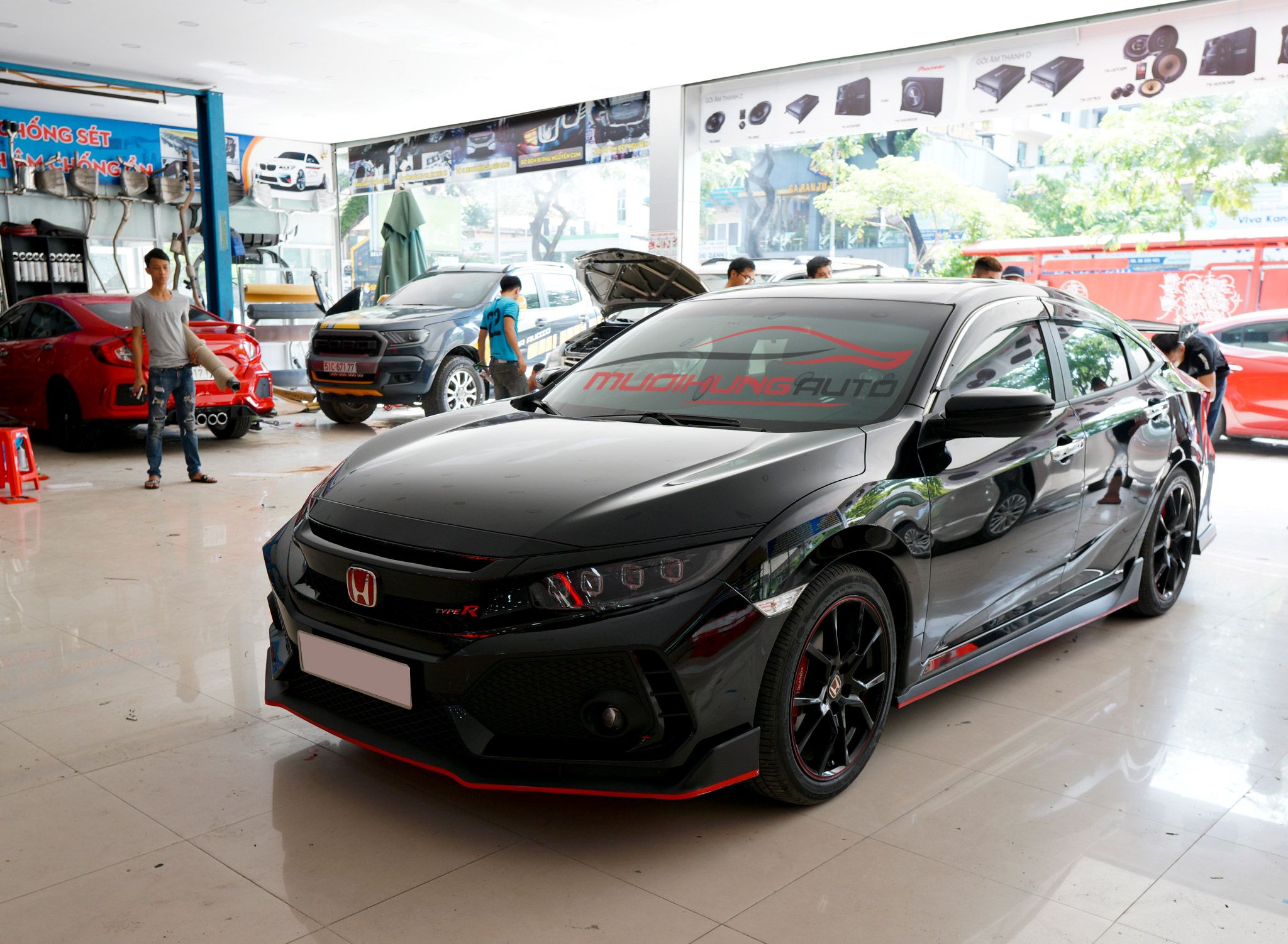 Độ Body Kit Type R Màu Đen Cho Honda Civic - Mười Hùng Auto