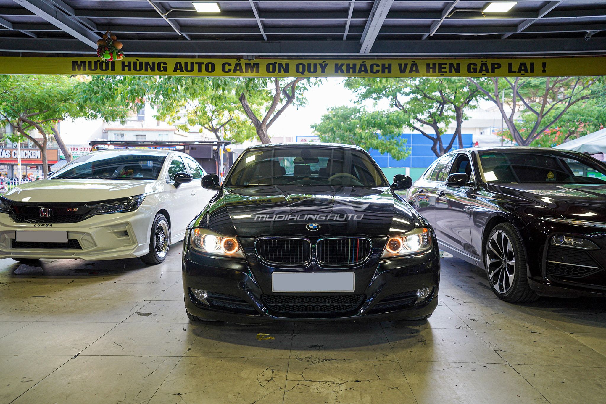 Độ Đèn Bi LED KMR Cao Cấp Cho Xe BMW 320i - Mười Hùng Auto