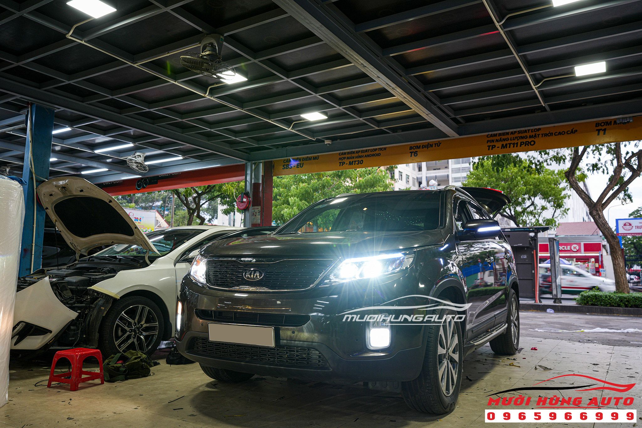 Độ Đèn Bi LED Laser Osram Tăng Sáng Cho Xe Kia Sorento - Mười Hùng Auto