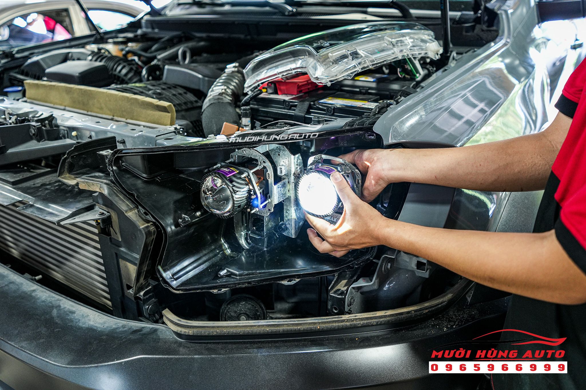 Độ Bi LED Laser Osram Chính Hãng Cho Xe Ford Raptor - Mười Hùng Auto