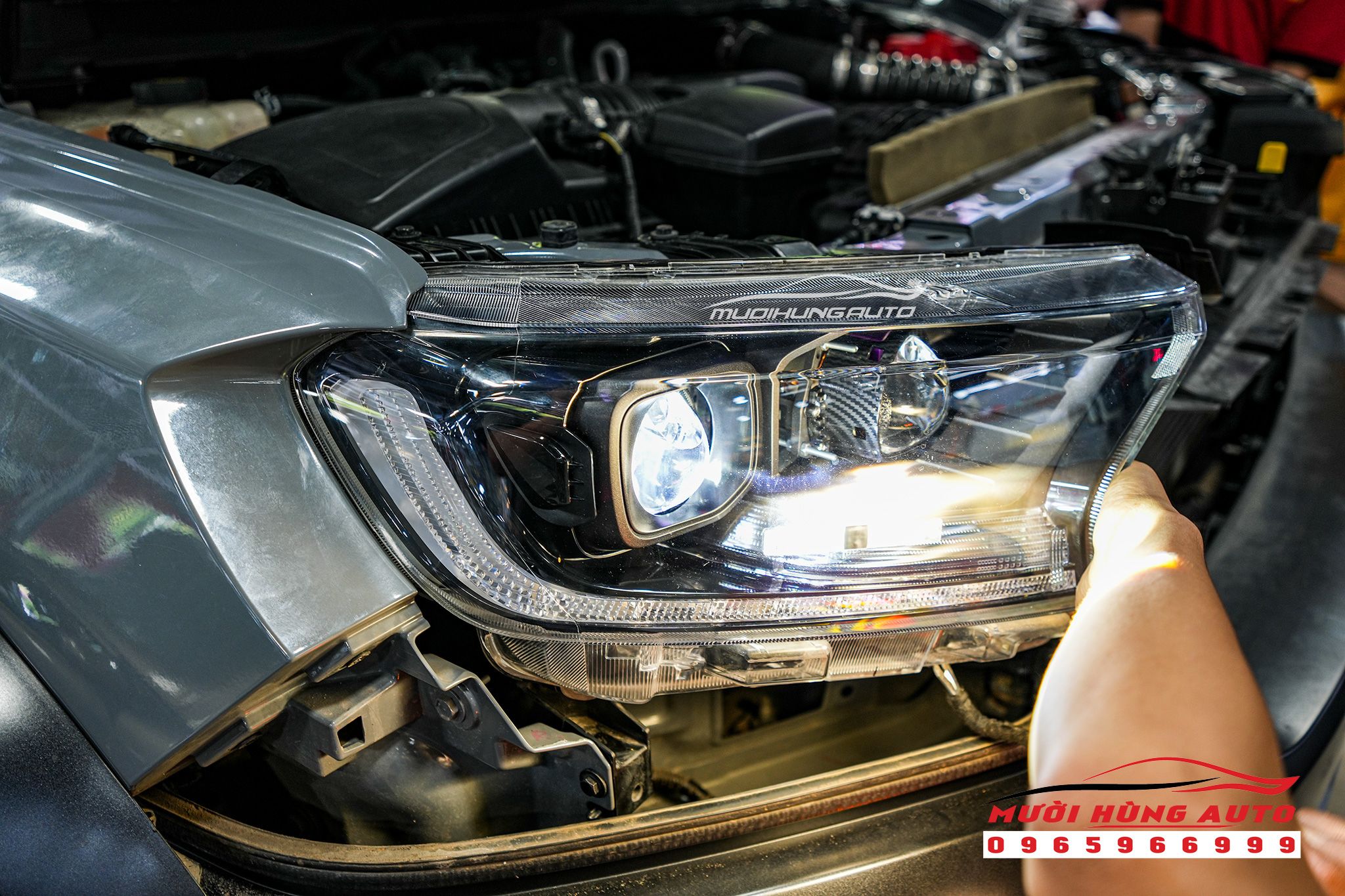 Độ Bi LED Laser Osram Chính Hãng Cho Xe Ford Raptor - Mười Hùng Auto