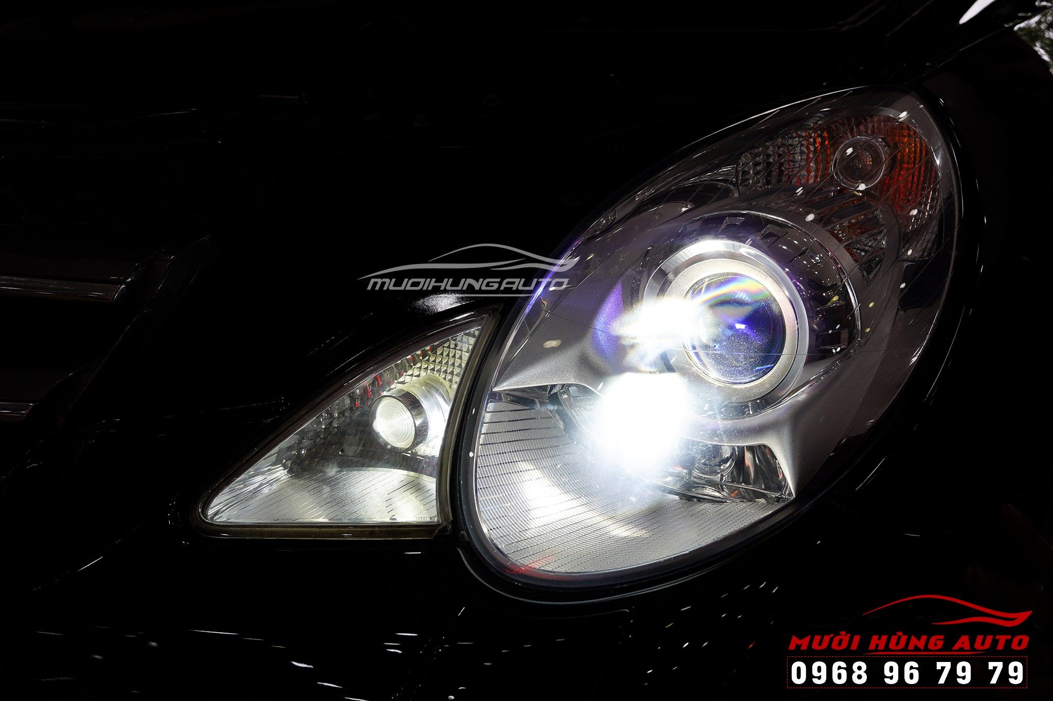 Bi LED LASER JAGUAR Tăng Sáng Xe Mercedes R350 2007 - Mười Hùng Auto