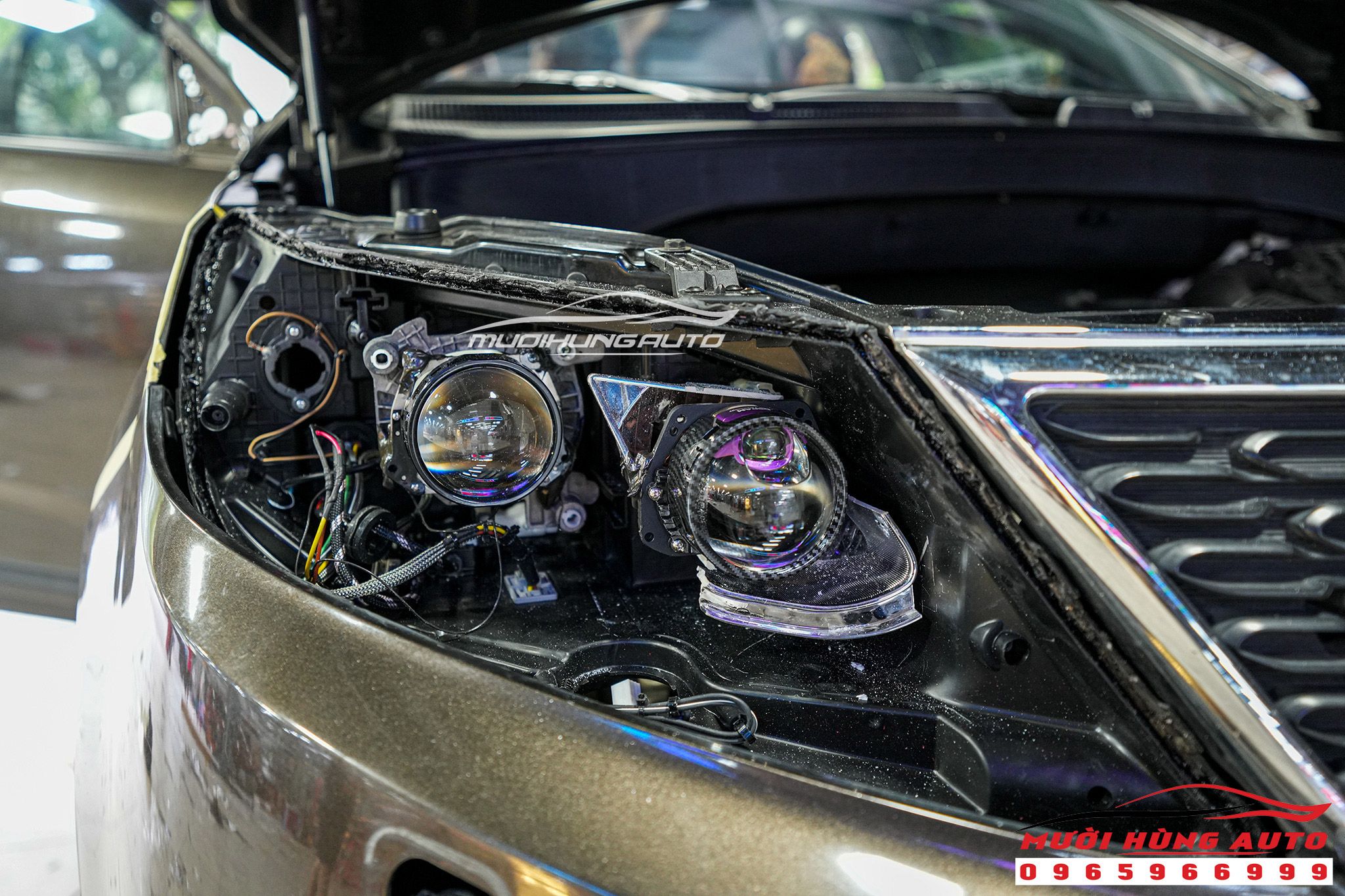 Độ Đèn Bi LED Laser Osram Tăng Sáng Cho Xe Kia Sorento - Mười Hùng Auto