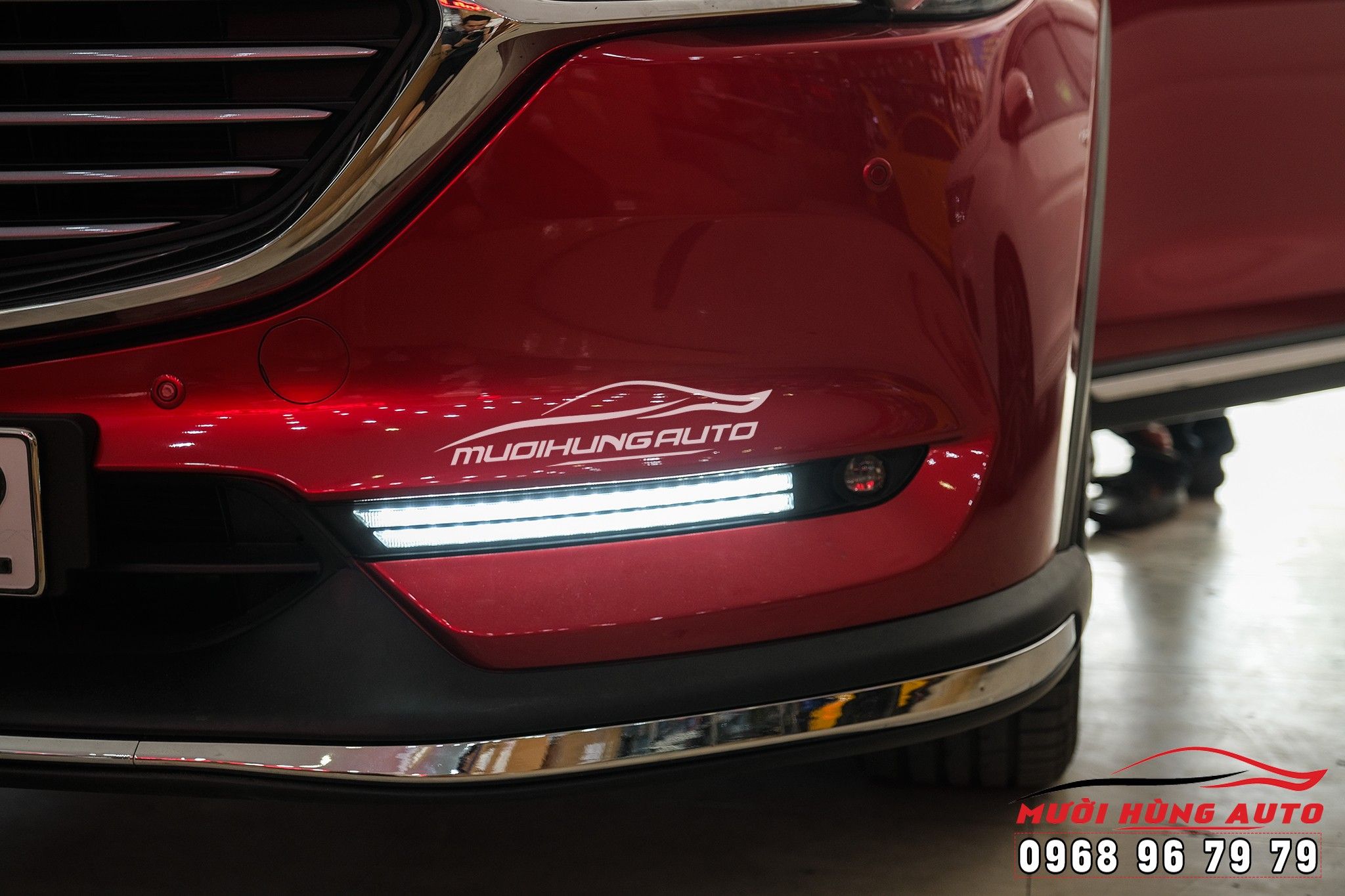 Độ LED cản trước 2 chế độ chuyên nghiệp xe Mazda CX8 - Mười Hùng Auto