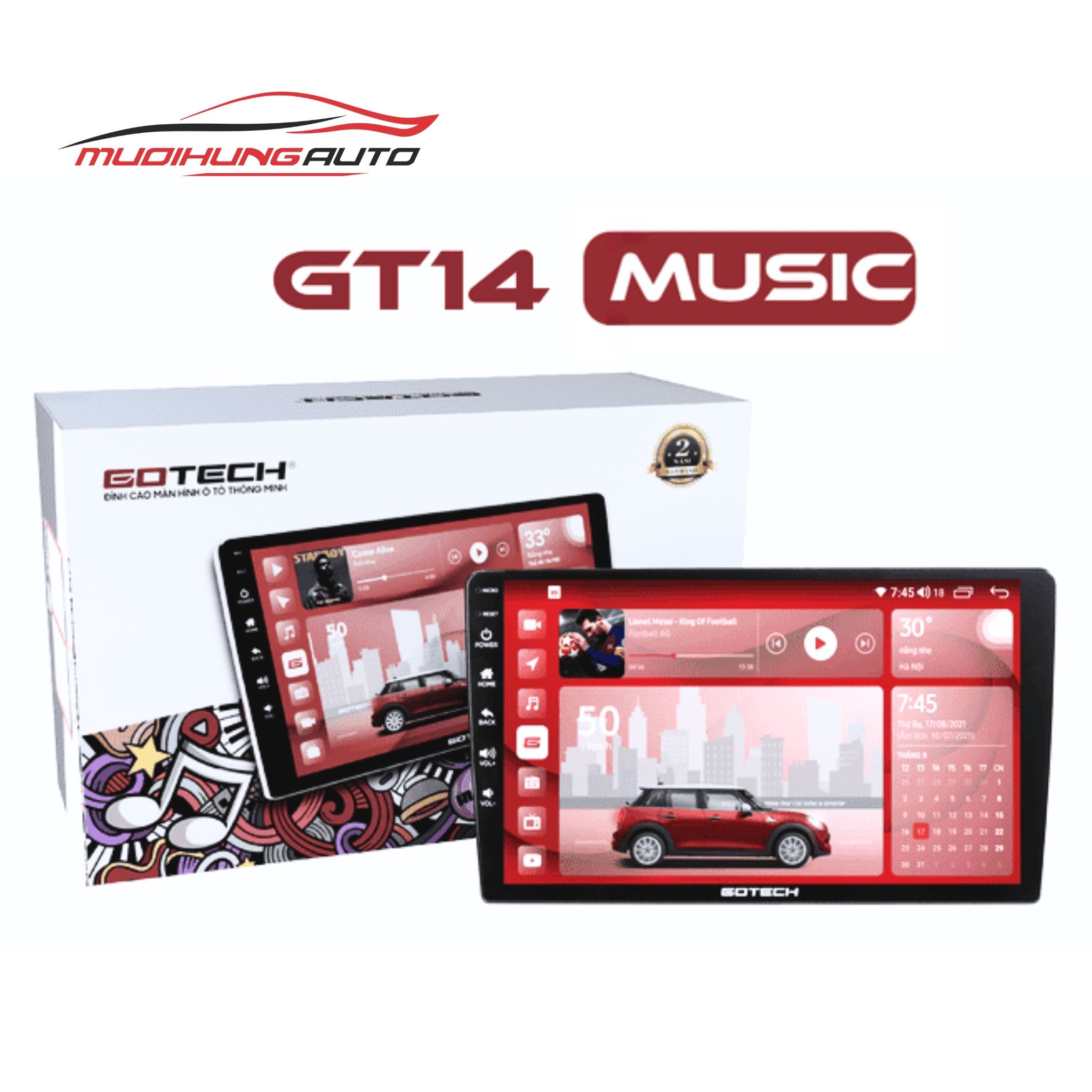 Màn Hình Gotech GT14 Music - Mười Hùng Auto