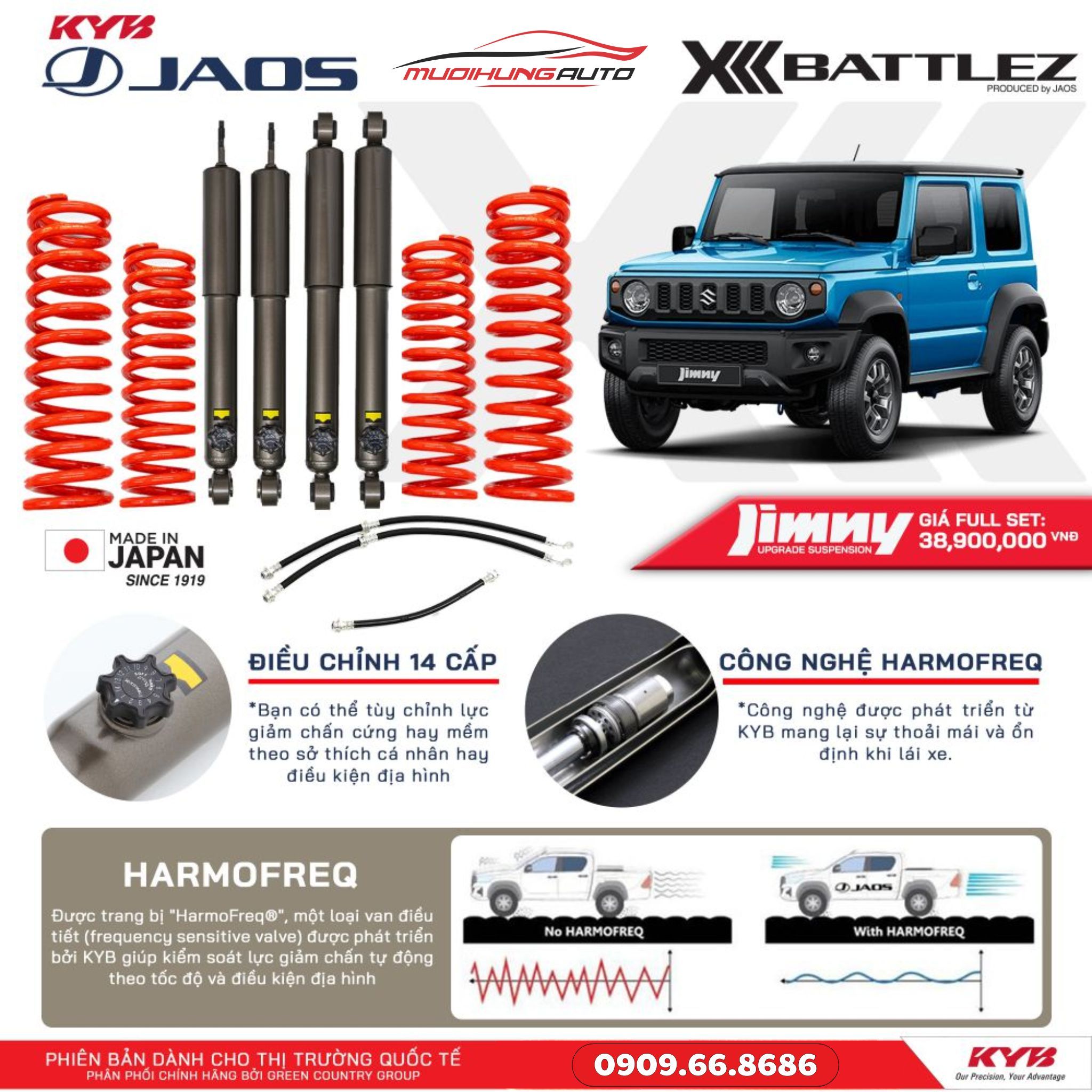 Bộ Phuộc Giảm Xóc KYB JAOS Battlez Xe Suzuki Jimny JB74 Series - Mười Hùng Auto