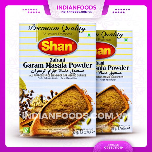 Bột gia vị cà ri Ấn Độ, có Saffron SHAN Premium Zafrani Garam Masala