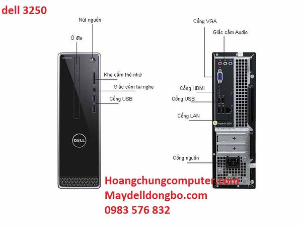 Máy dell inspiron 3250 cpu i5 6500,ddr4 4gb,ổ 128gb – hoangchungshop1