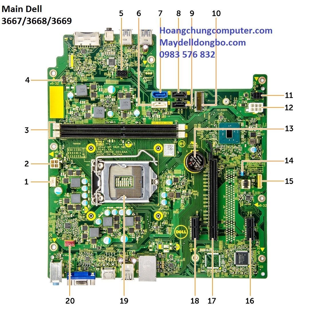 MAINBOARD DELL VOSTRO 3669 MÃ CN-03H84F – hoangchungshop1