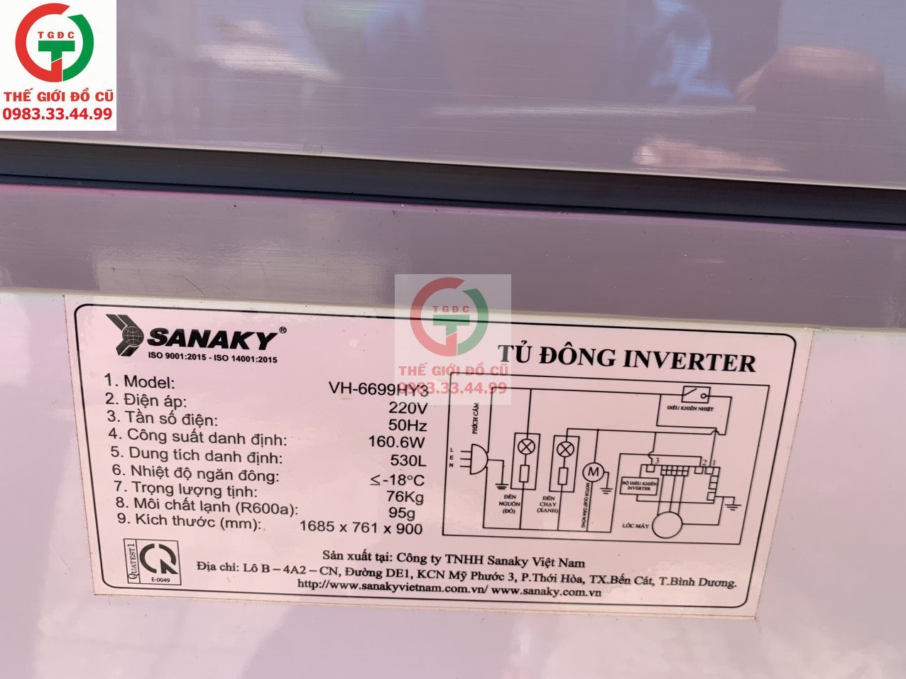 TỦ ĐÔNG SANAKY INVERTER VH-6699HY3