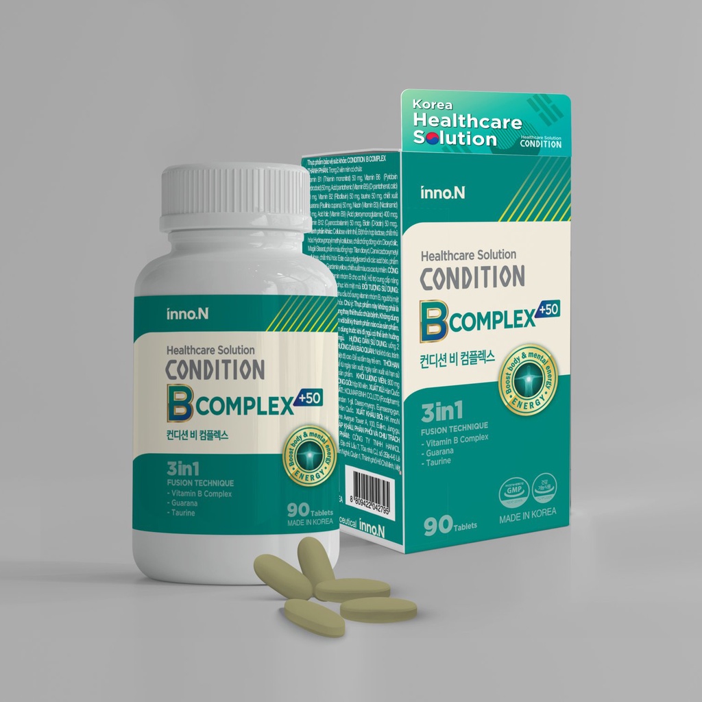 Thuốc viên Uống Condition B Complex 90 viên Hàn Quốc có tốt không? Giá ...