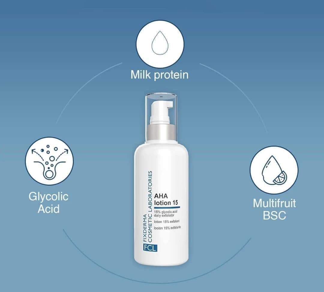 FIXDERMA FCL AHA Lotion 15 -Tẩy tế bào chết, dưỡng ẩm cho da, đều màu ...