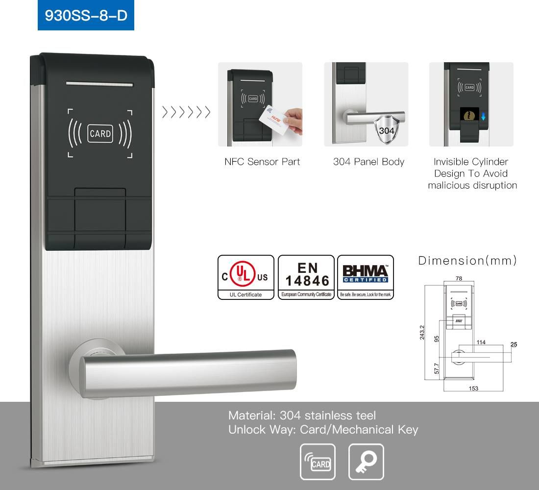 Khóa thẻ từ Hune 930SS-8-D – WikiLock