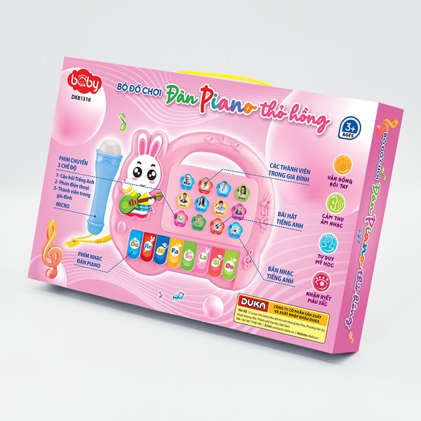 Đàn piano thỏ hồng, DK81316 – DUKA.VN
