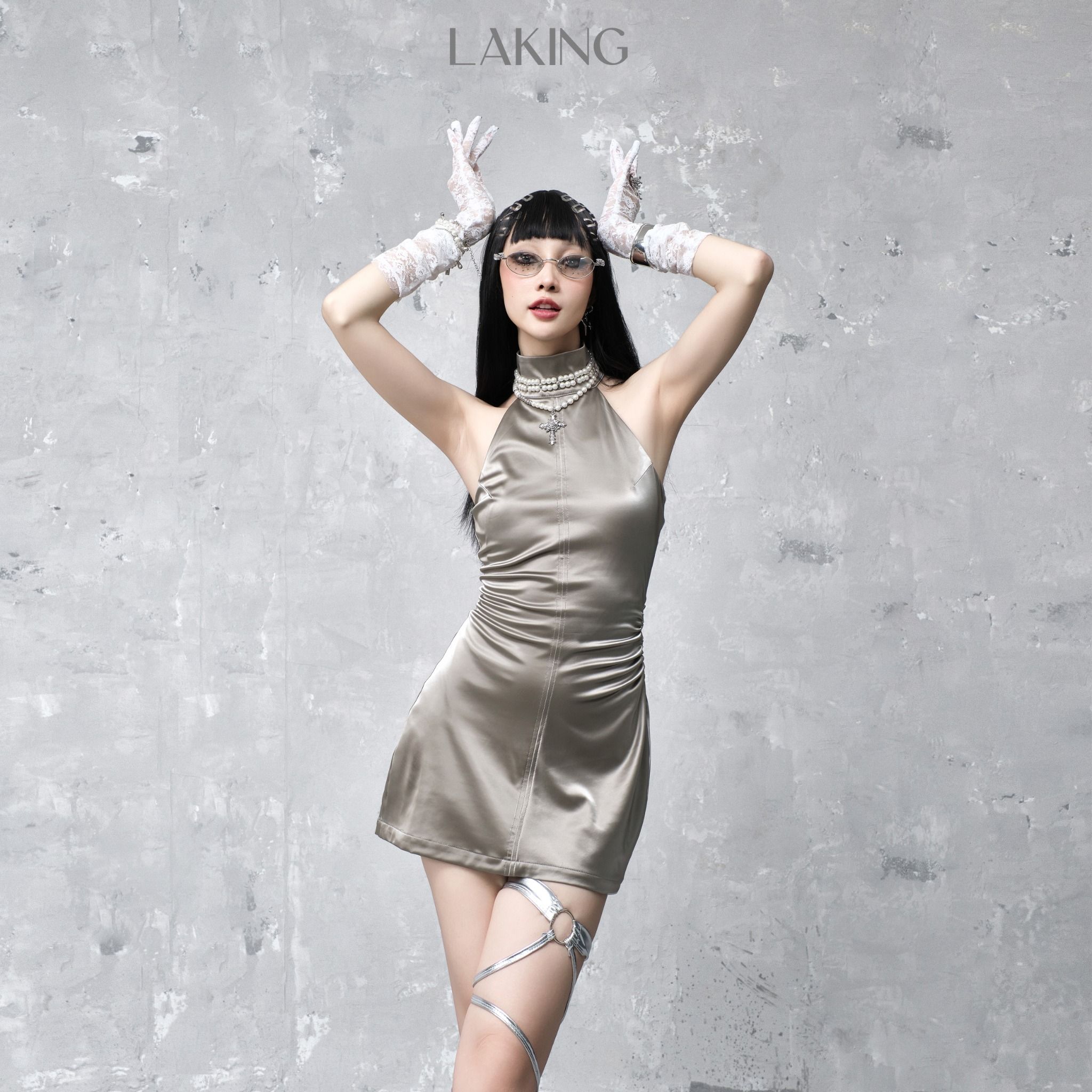 ESCAPE METAL DRESS - ĐẦM DA XÁM D757 – LaKing