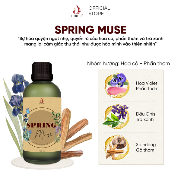 Spring Muse - Tinh Dầu Xông Máy, Tinh Dầu Thơm Phòng 100ml Cao Cấp, S ...