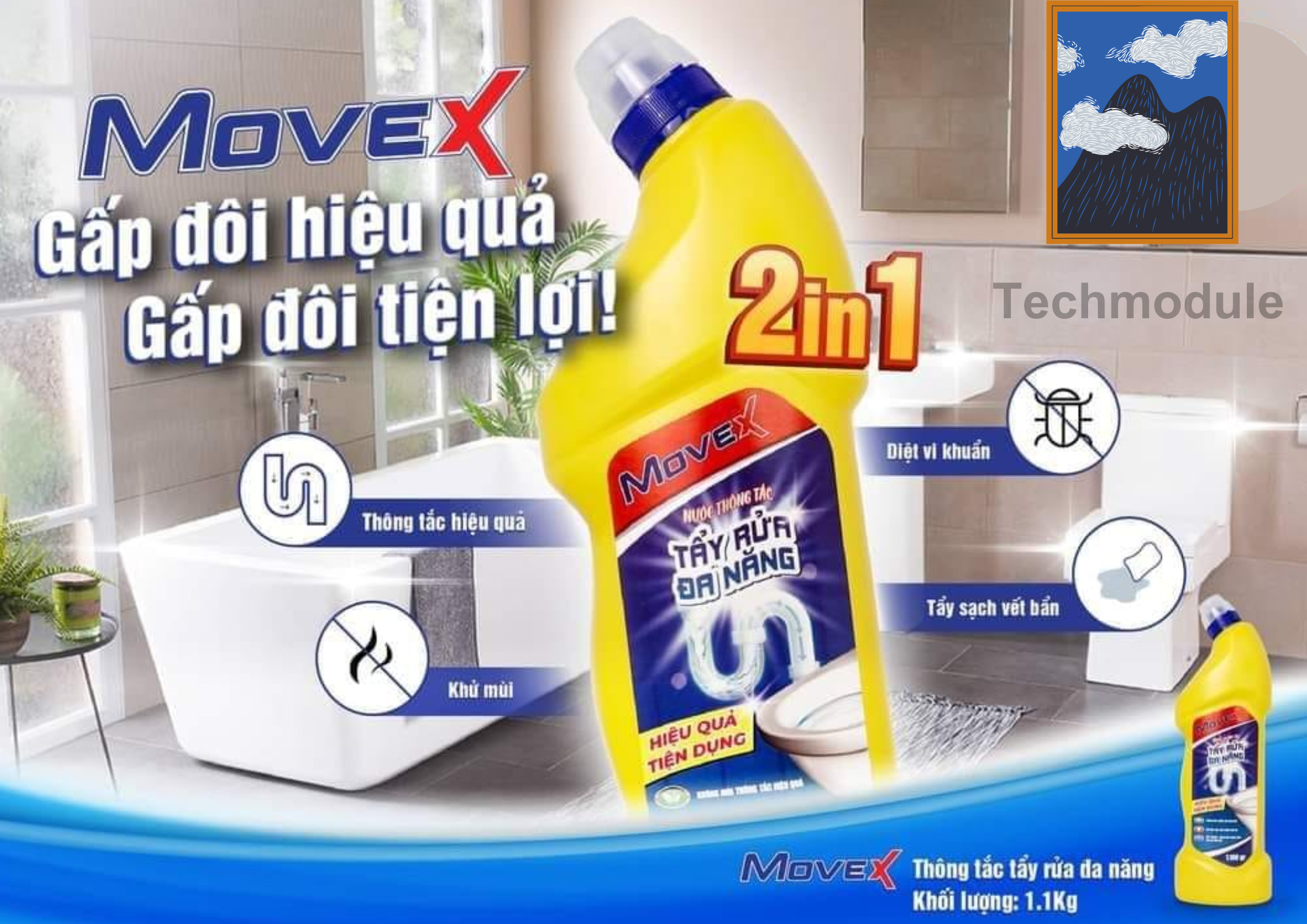 Tẩy rửa đa năng MoveX 1.1kg