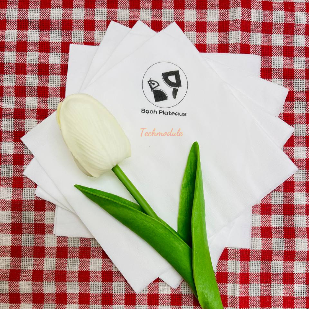 Khăn giấy ăn in logo BẠCH PLATEAUS