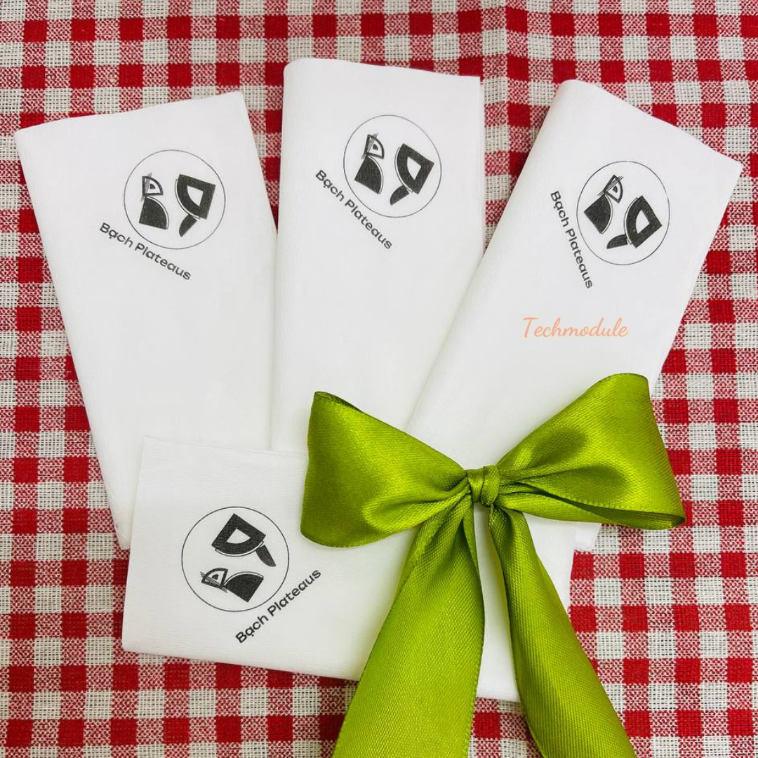 Khăn giấy ăn in logo BẠCH PLATEAUS