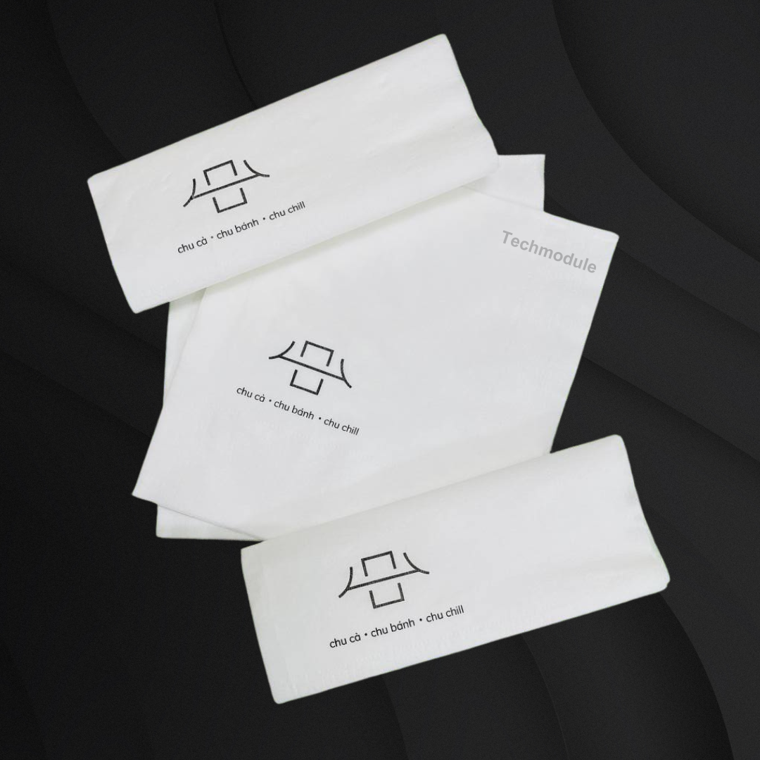 Khăn giấy ăn in logo CHU KAFE