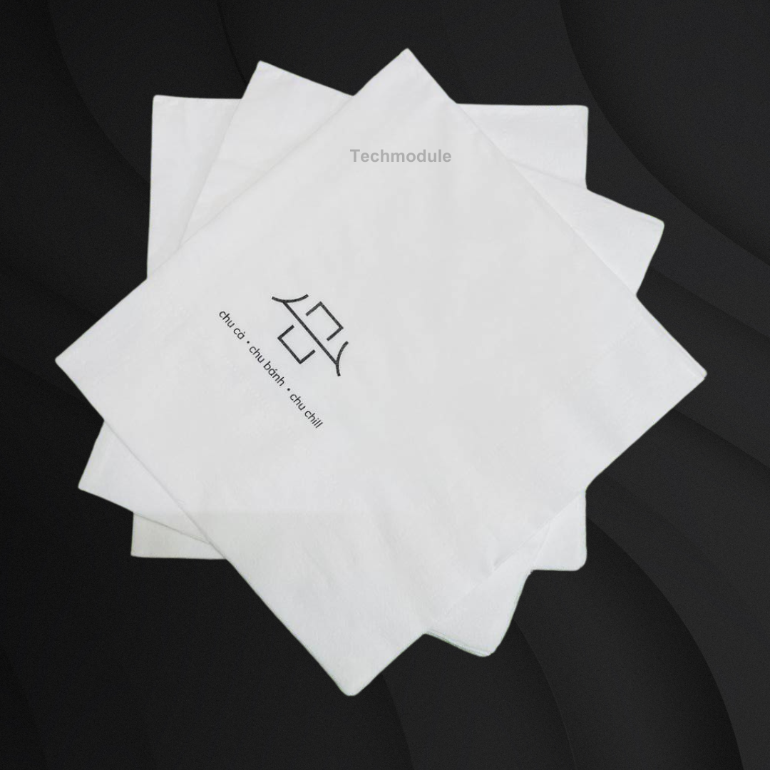 Khăn giấy ăn in logo CHU KAFE