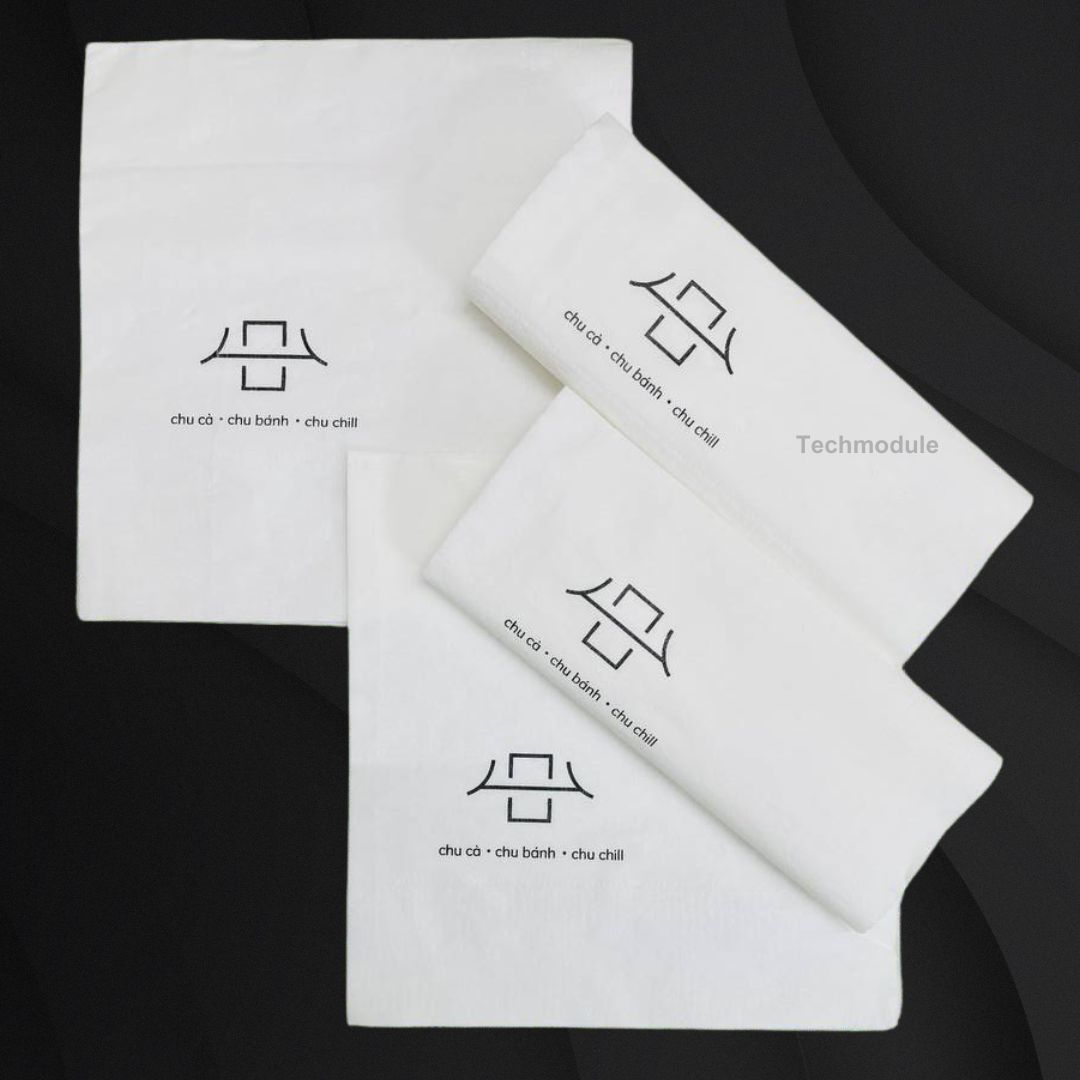 Khăn giấy ăn in logo CHU KAFE