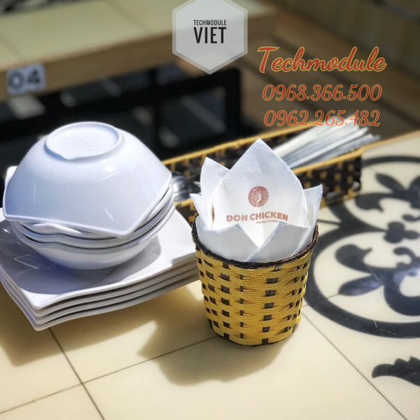 Khăn giấy ăn in logo Don Chicken
