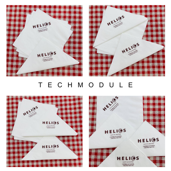 Khăn giấy ăn in logo HELIOS CAFE – CÔNG TY TNHH TECHMODULE VIỆT