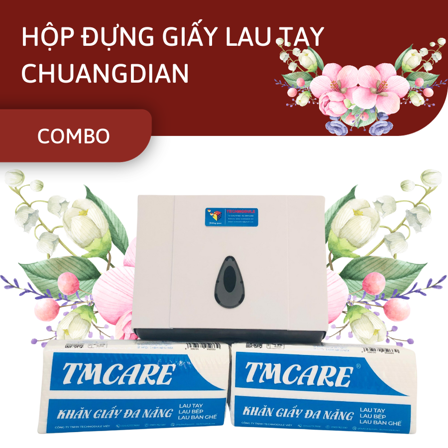 Mua 01 hộp đựng giấy lau tay TMCD-8025A tặng 02 giấy lau tay TMCARE