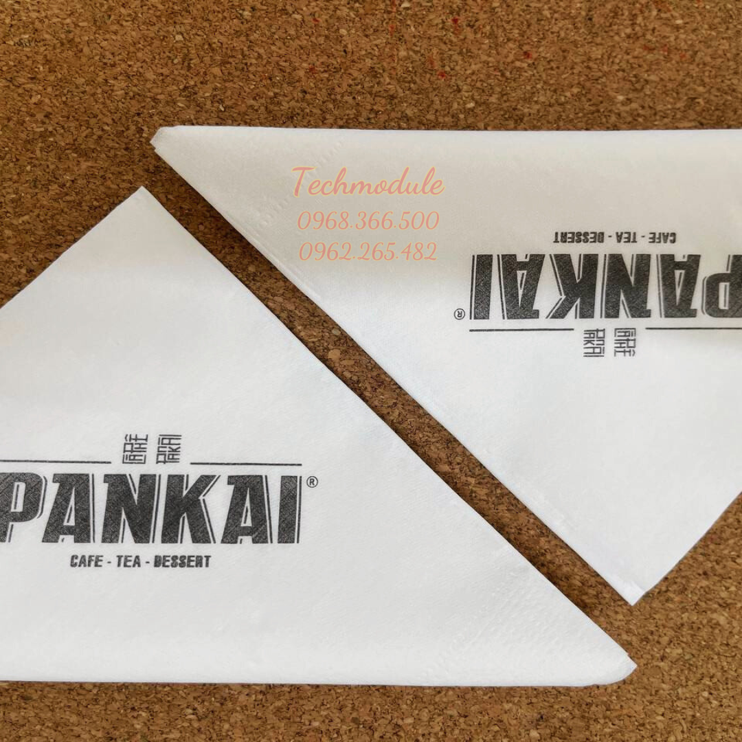 Khăn giấy ăn in logo PANKAI – CÔNG TY TNHH TECHMODULE VIỆT