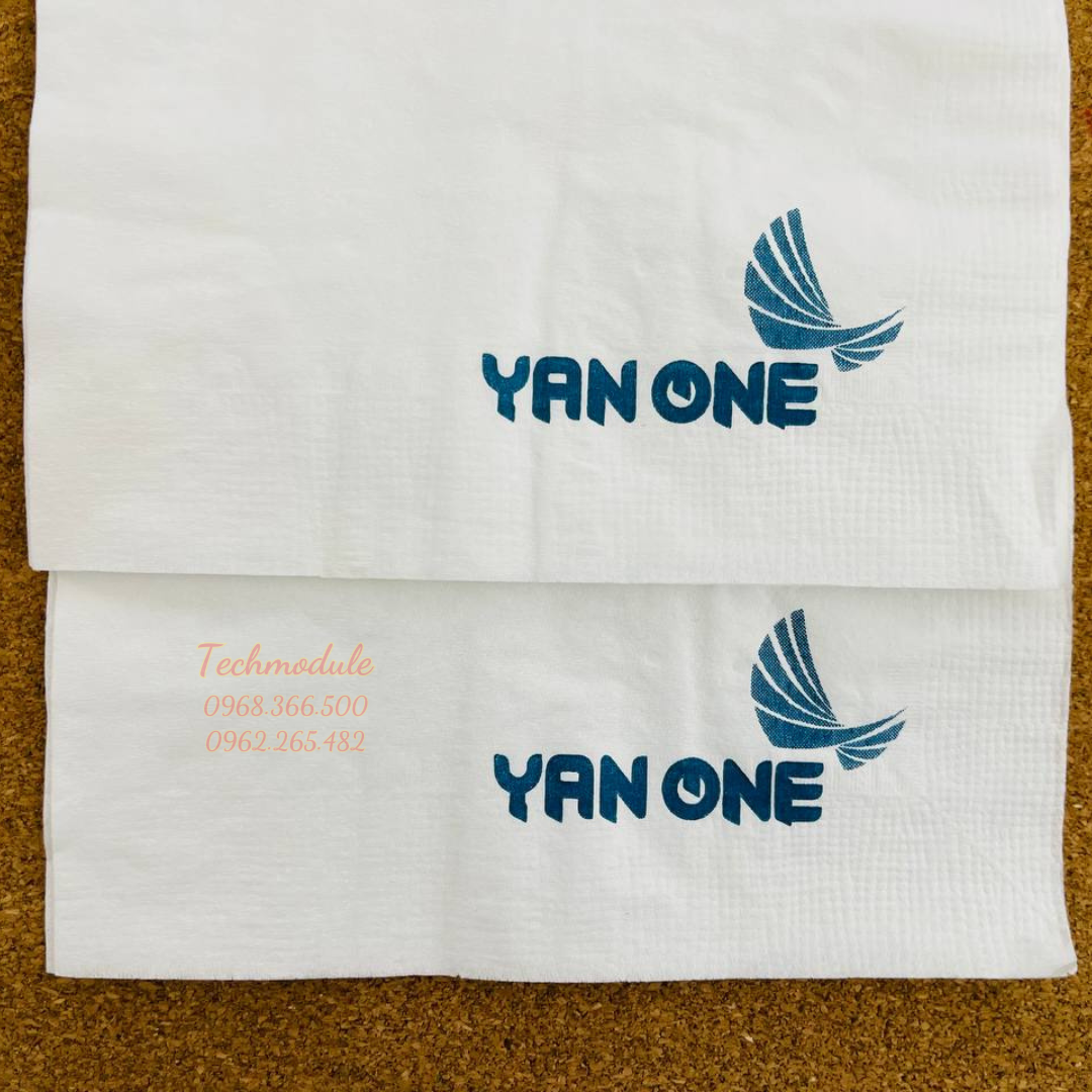 Khăn giấy ăn in logo YAN ONE