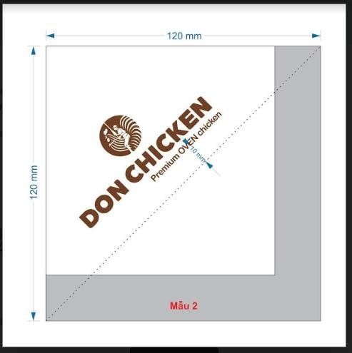Khăn giấy ăn in logo Don Chicken