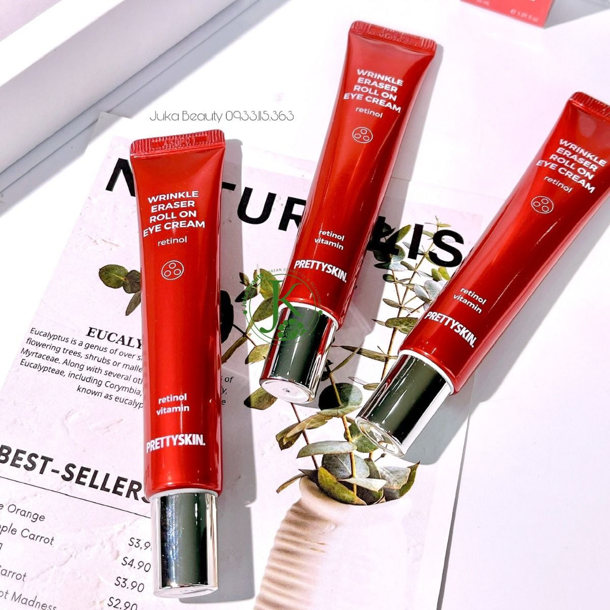 Kem dưỡng mắt PrettySkin Wrinkle Eraser Roll On Eye Cream 30ml – Juka ...