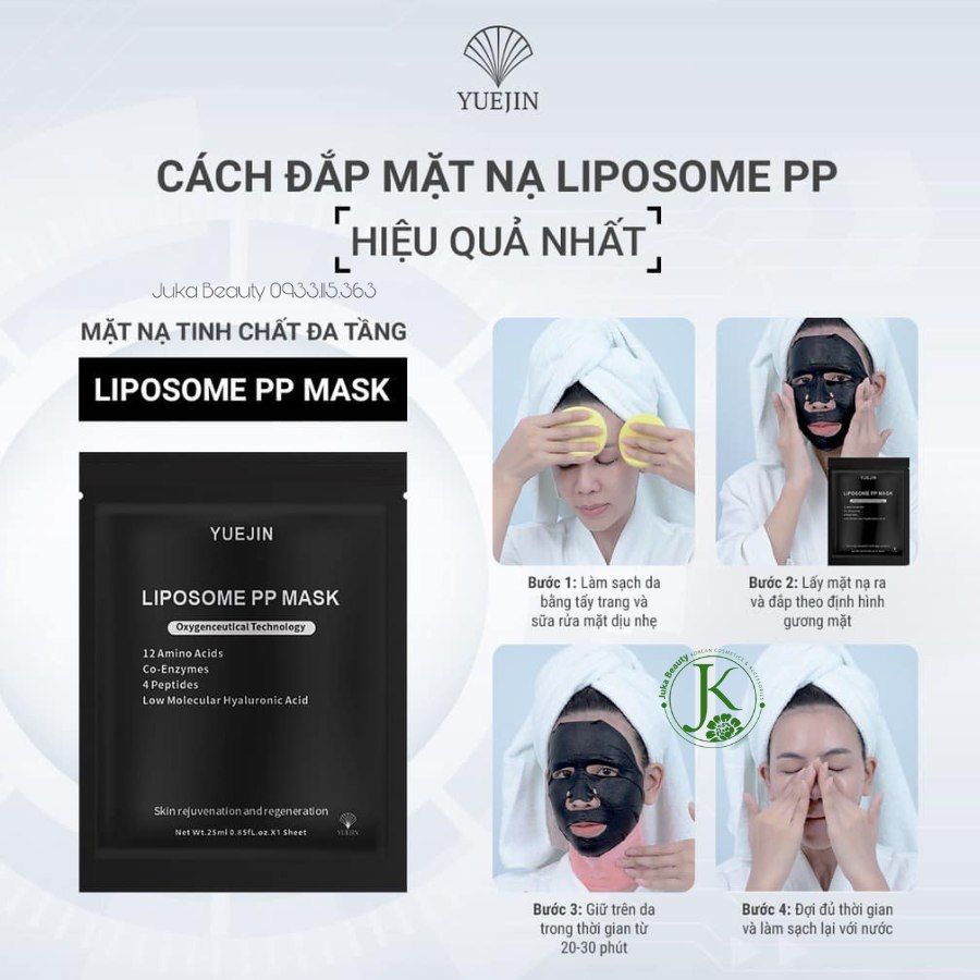 Mặt Nạ Giấy Phục Hồi Da, Cấp ẩm Yuejin Liposome PP Mask 25ml – Juka Beauty