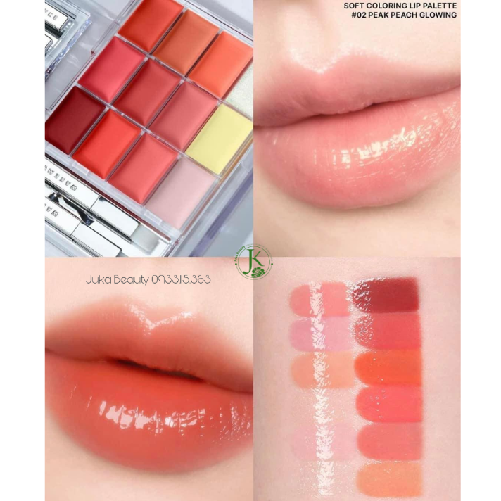 Bảng Son 12 Ô Wakemake Soft Coloring Lip Palette 12g – Juka Beauty