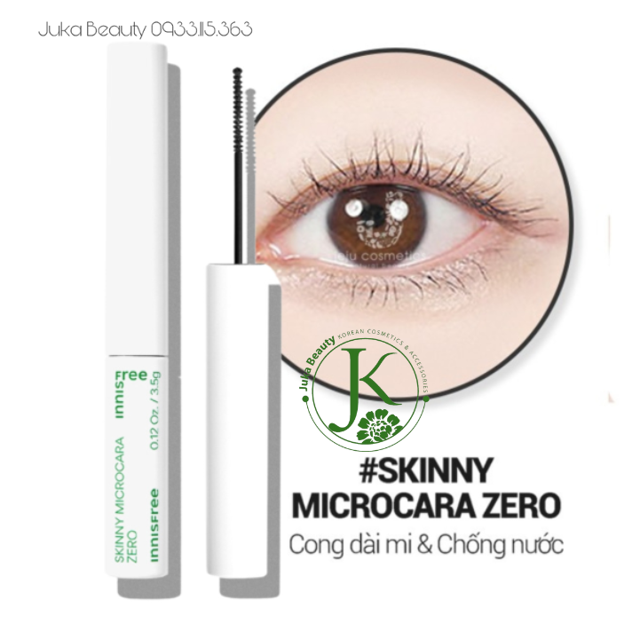Mascara sieu m nh ch ng troi Innisfree Skinny Microcara Zero 3.5g Juka Beauty