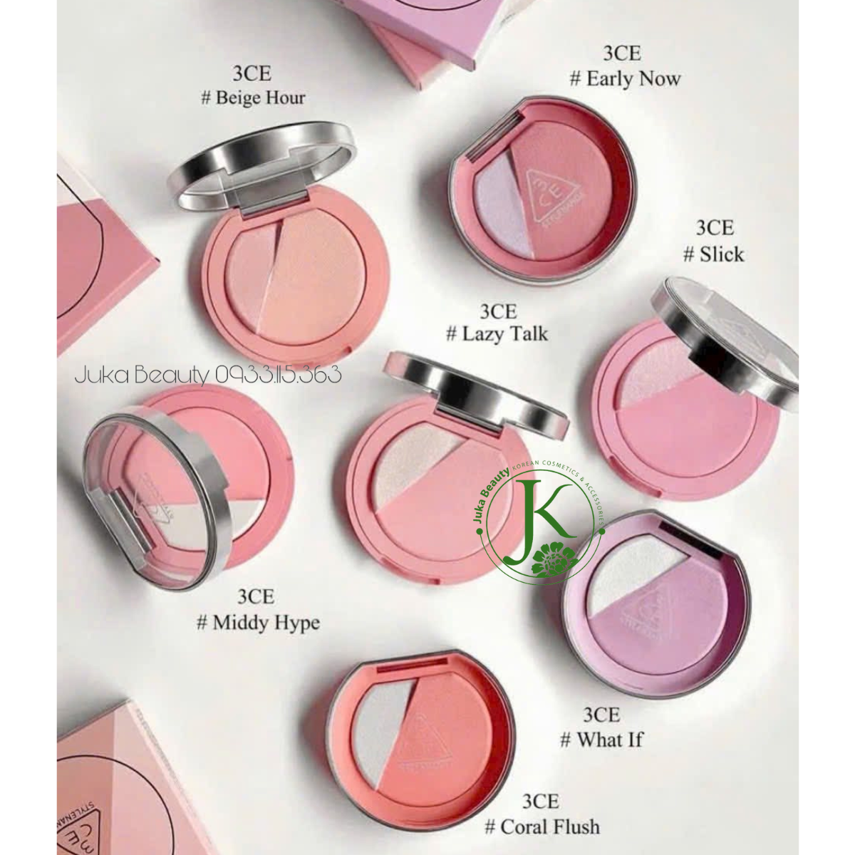 Phấn má hồng & Highlight 3CE Blushlighter (MẪU MỚI) – Juka Beauty