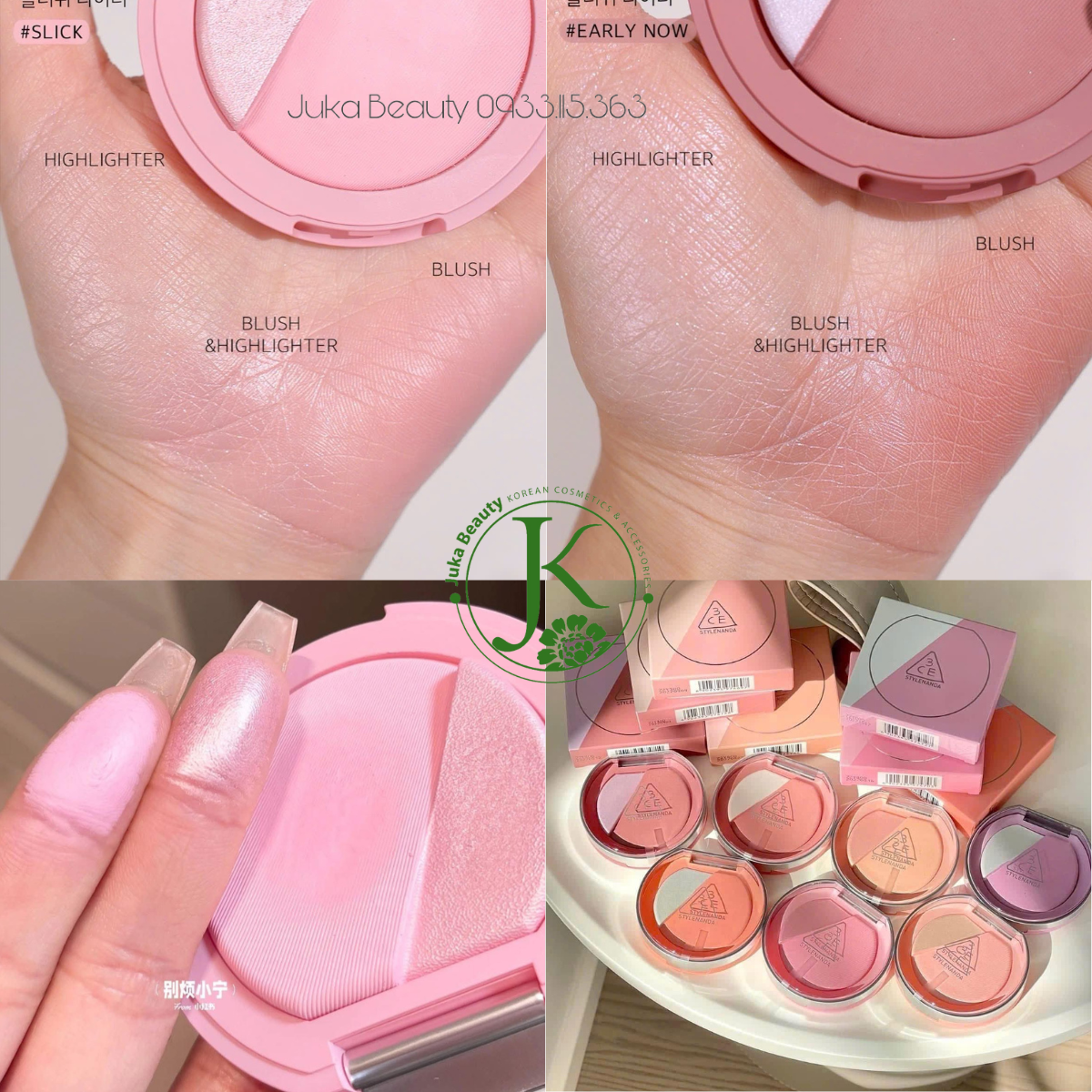 Phấn má hồng & Highlight 3CE Blushlighter (MẪU MỚI) – Juka Beauty
