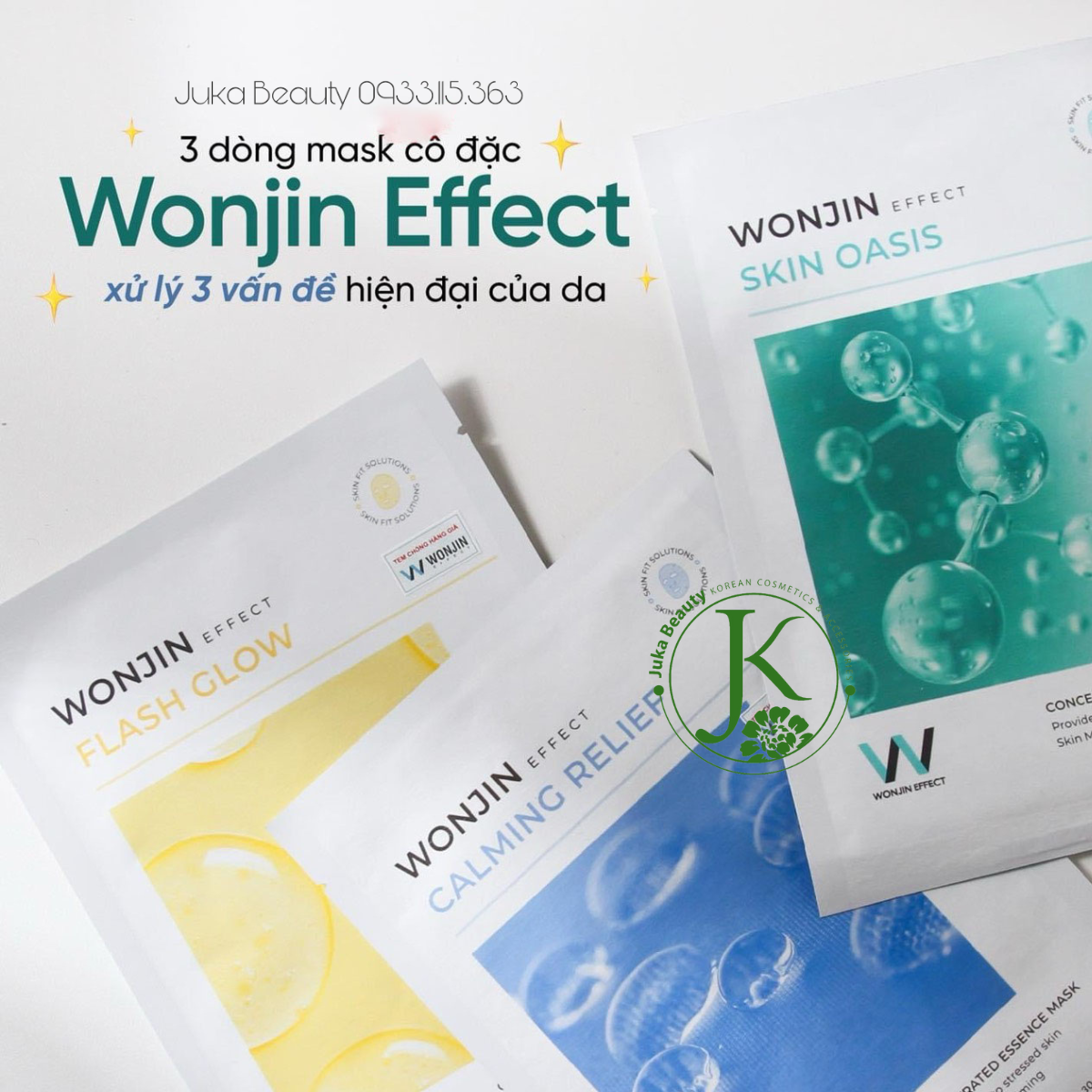 Mặt Nạ Giấy Dưỡng Da Wonjin Effect Mask 30g (1 miếng) – Juka Beauty