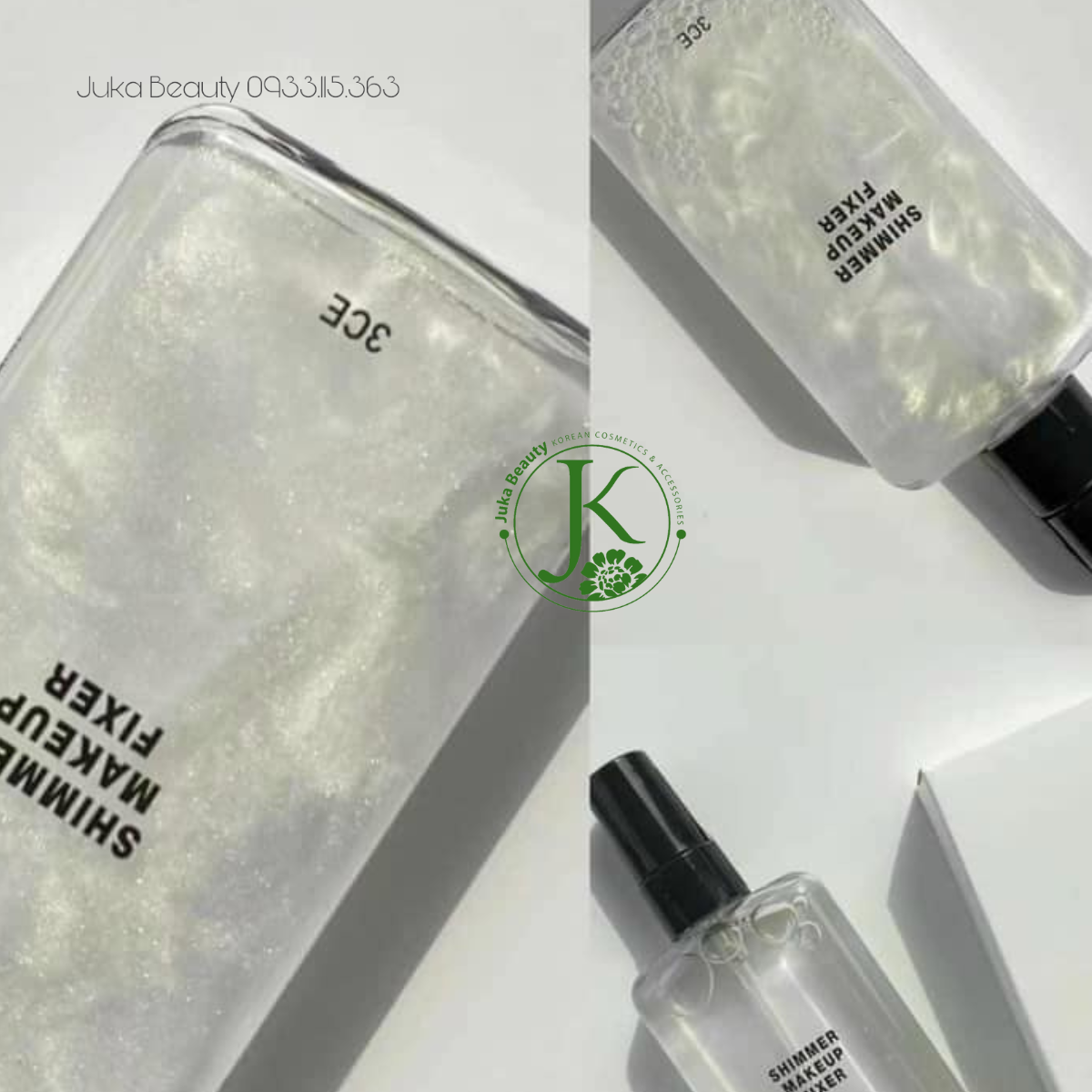 Xịt Khóa Nền Có Nhũ, Lâu Trôi Make Up 3CE Shimmer Make Up Fixer 95ml ( – Juka Beauty