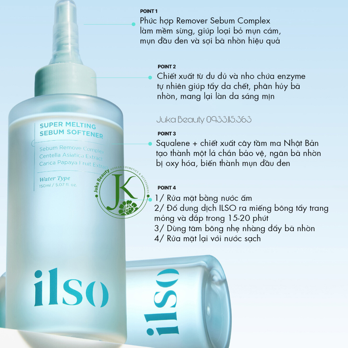 Tinh Chất Ủ Mụn Đầu Đen Ilso Sebum Super Melting Serum Softener 150ml ...