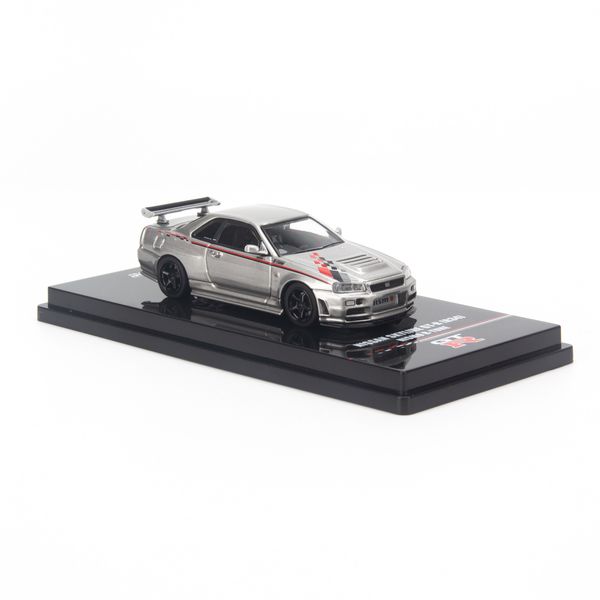 Mô hình xe Nissan Skyline GT-R (R34) Nismo R-Tune Silver 1:64 Inno Mod ...