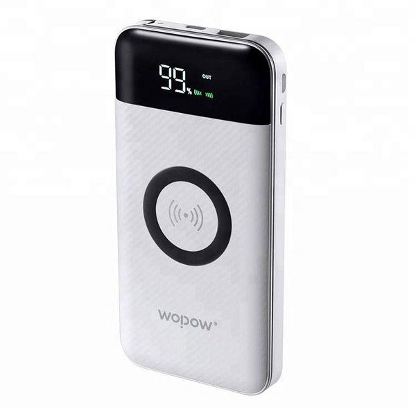 Sạc dự phòng WOPOW PW12 10.000mAh (tích hợp sạc không dây, màn hình LC ...