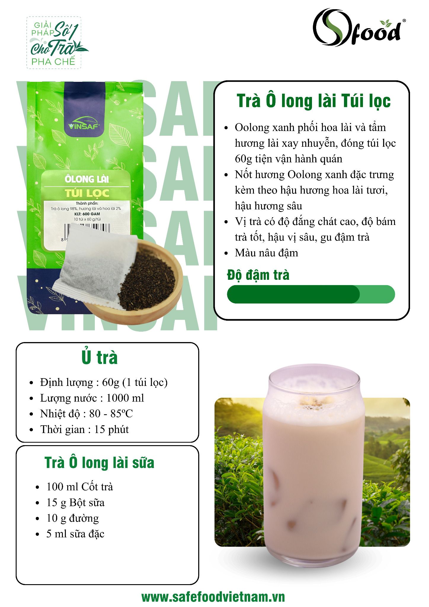 Trà olong lài sữa – SafeFood Việt Nam