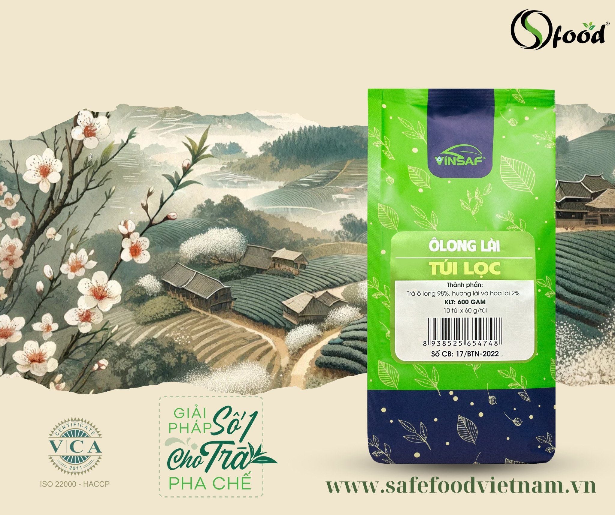 Trà ÔLong lài túi lọc – SafeFood Việt Nam
