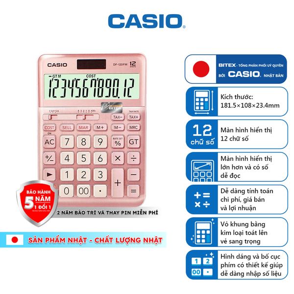 Máy tính Casio DF-120FMMáy tính Casio DF-120FM – BITEXSHOP