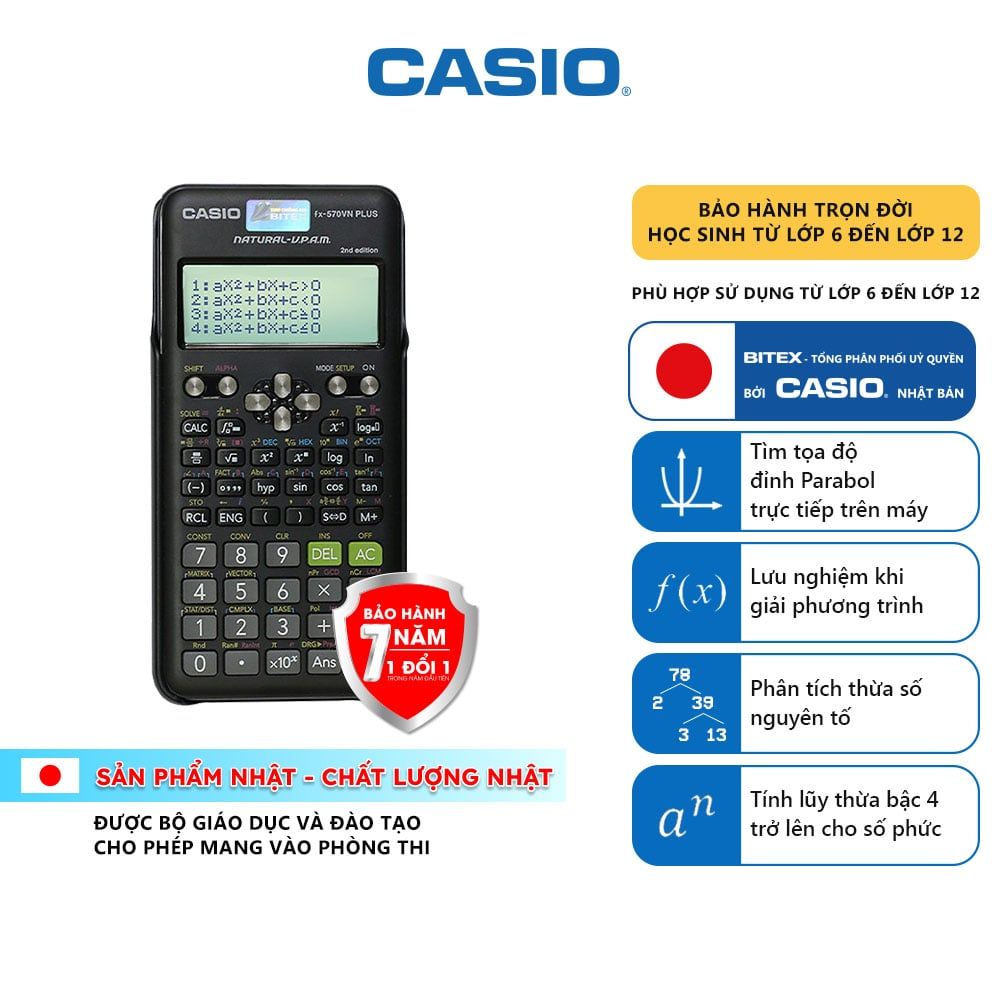 Máy tính Casio Fx-570VN Plus New ( 2nd Edition)Máy tính Casio Fx-570VN ...