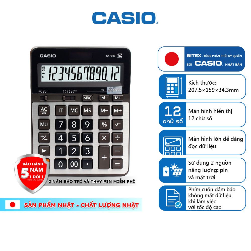 Máy tính Casio GX-120BMáy tính Casio GX-120B – BITEXSHOP