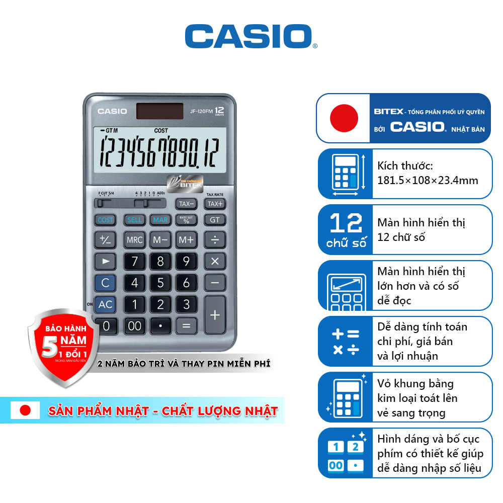 Máy tính Casio JF-120FMMáy tính Casio JF-120FM – BITEXSHOP