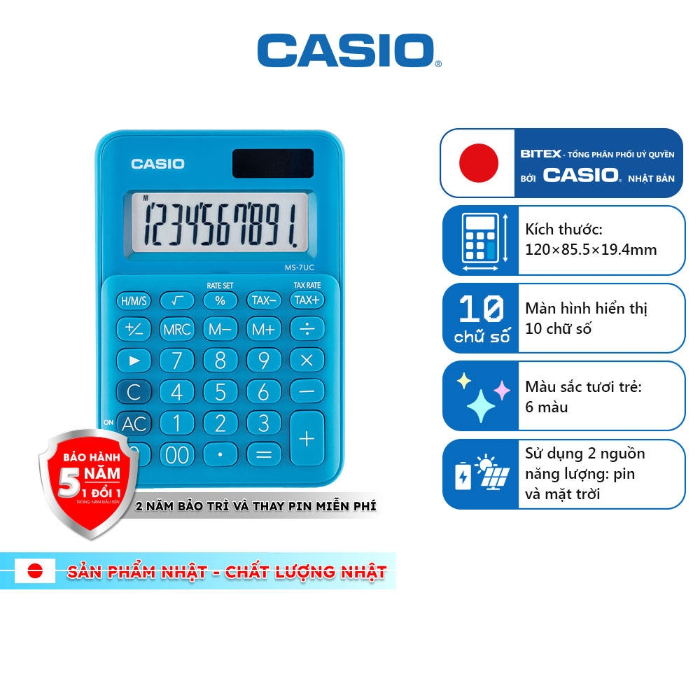 Máy tính Casio MS-7UCMáy tính Casio MS-7UC – BITEXSHOP